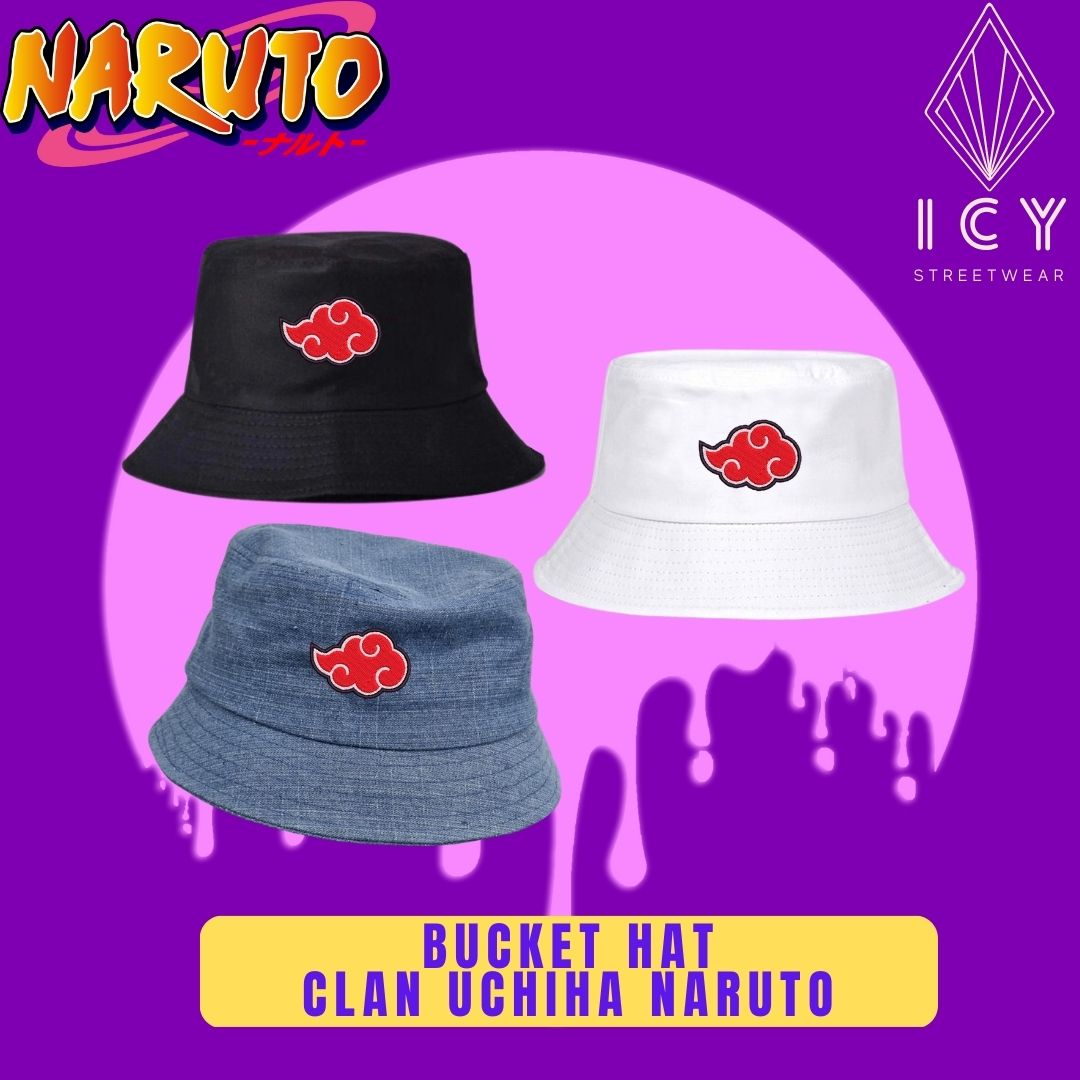 BUCKET HAT BORDADO AKATSUKI NARUTO – ICY-STREETWEAR.MX