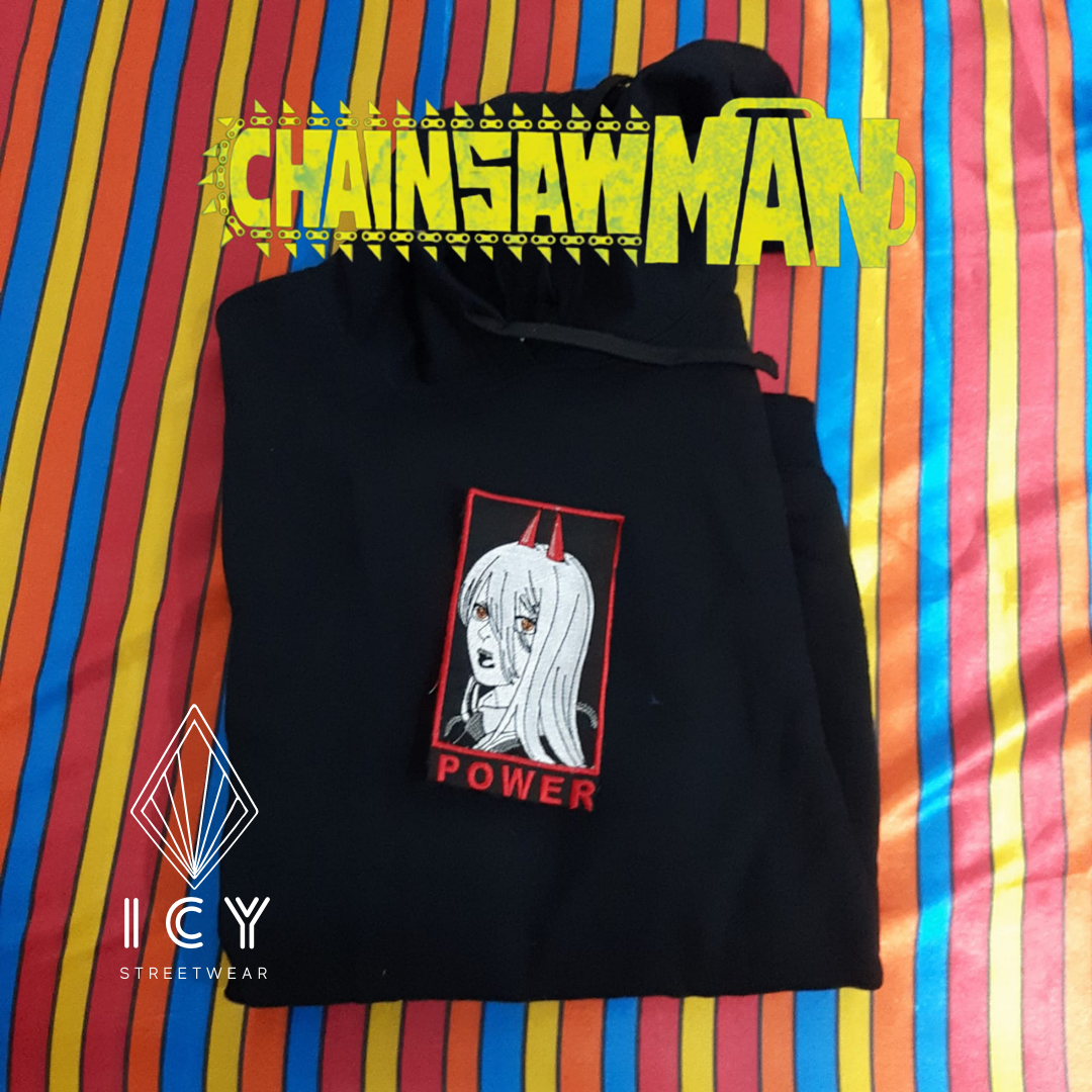 CHAINSAW MAN - POWER - SUDADERA BORDADA – ICY-STREETWEAR.MX