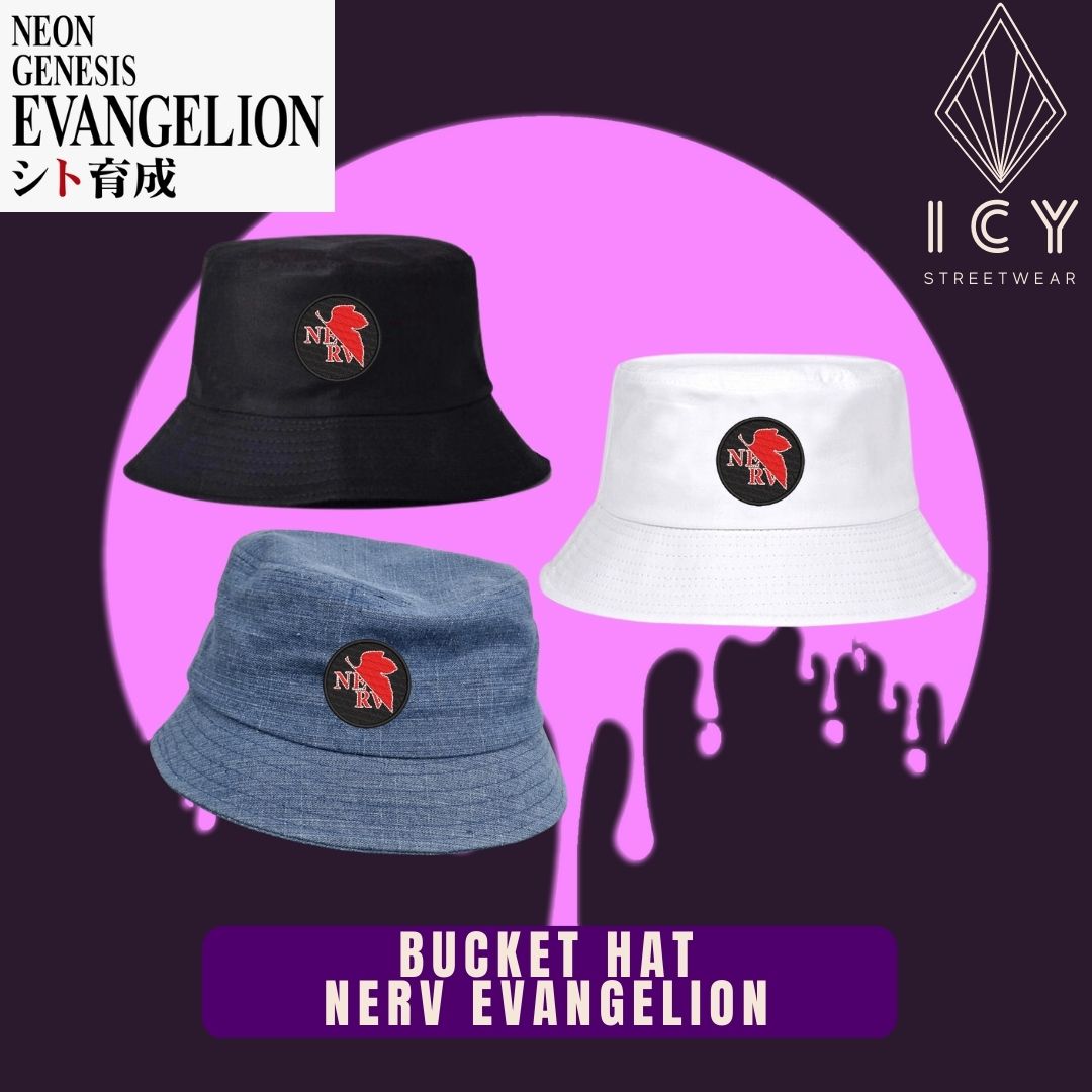 BUCKET HAT BORDADO NERV EVANGELION – ICY-STREETWEAR.MX