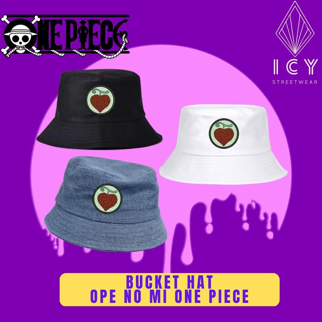 BUCKET HAT BORDADO BANDERA OPE OPE NO MI ONE PIECE – ICY-STREETWEAR.MX